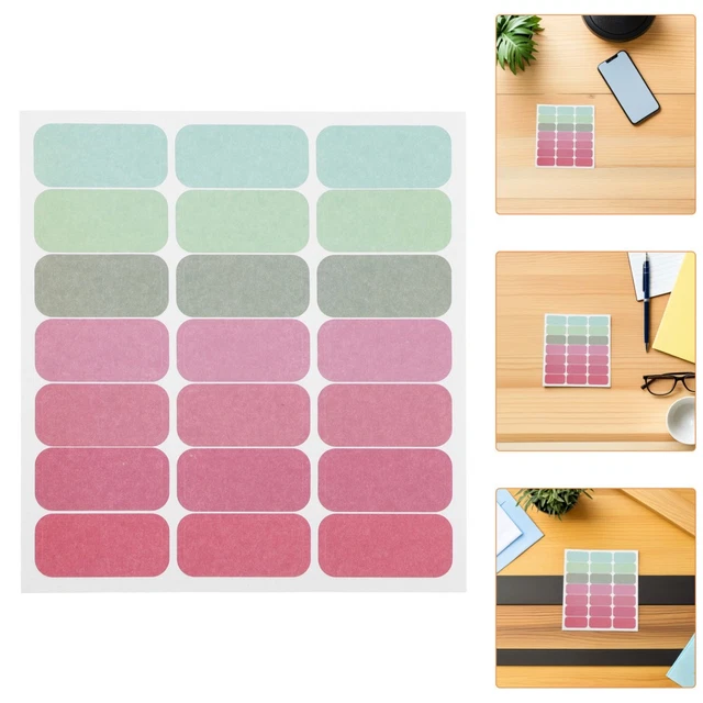 5 SHEET COLORFUL Name Tag Labels Baby Bottle Adhesive Border Stickers ...