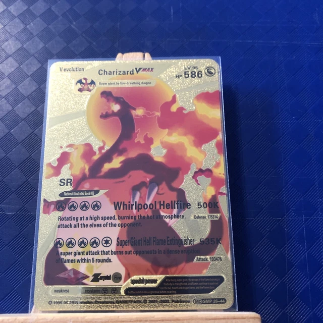 CHARIZARD VMAX EX ~ Gold foil custom pokemon card EUR 4,66 - PicClick IT