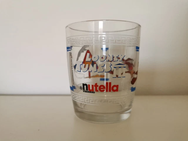 BICCHIERE NUTELLA LOONEY Tunes 2004 Willy il Coyote e Beep Beep grecia ...