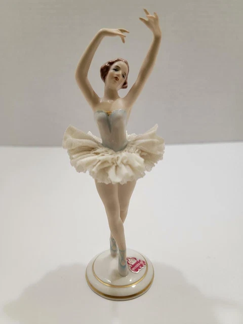 VINTAGE WEST GERMANY Alka Kunst Dresden Porcelain Ballerina Dancer ...