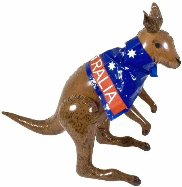 AUSSIE FLAG KANGAROO INFLATABLE 70 cm Australian Fancy Dress Kids Party ...