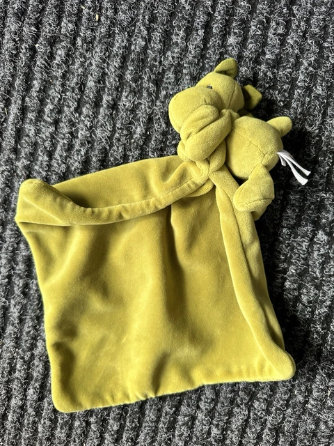 JELLYCAT MY FRIEND Dinosaur Soother Green Velour Comforter Baby Blanket ...