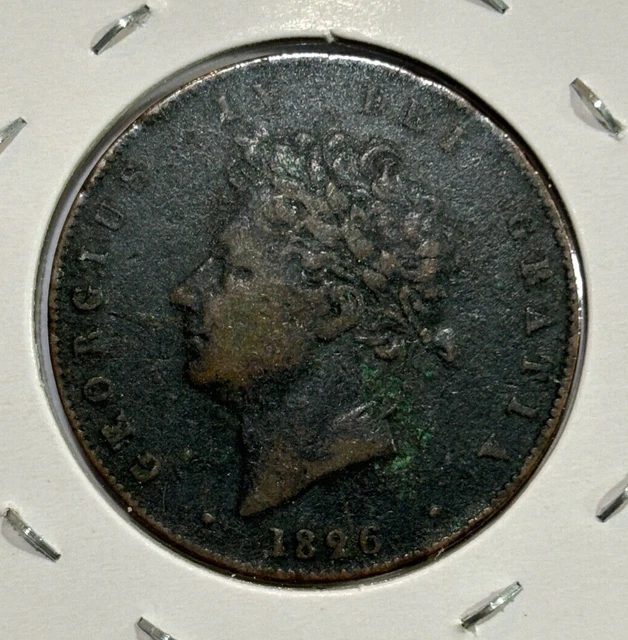 1826 GREAT BRITAIN Half Penny George IV Coin $12.99 - PicClick AU