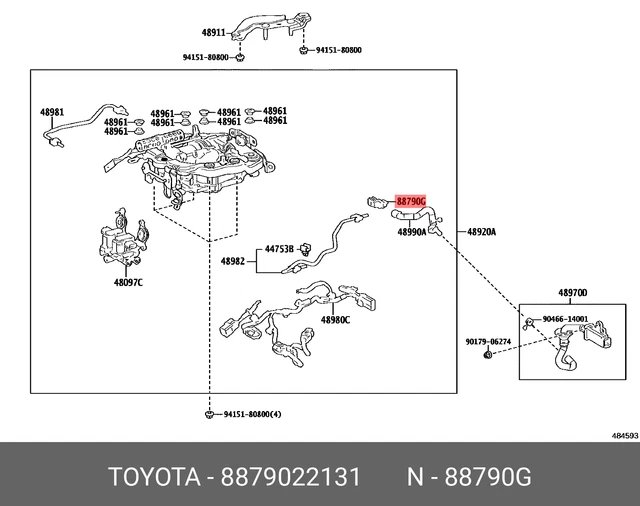 TERMISTORE ORIGINALE OE assy, 8879022131 per TOYOTA 88790-22131 EUR 34 ...