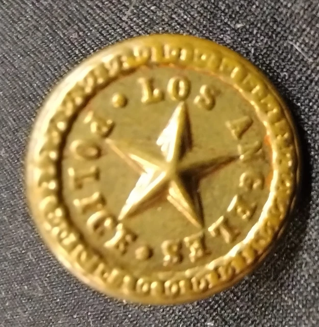 LOS ANGELES POLICE Brass Uniform Button SUPERIOR QUALITY : 9/16 inch ...