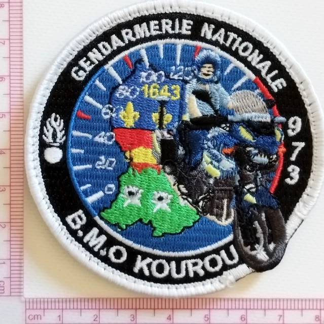 ECUSSON POLICE GENDARMERIE Patch Badge Bmo Kourou Guyane 973 Moto ...