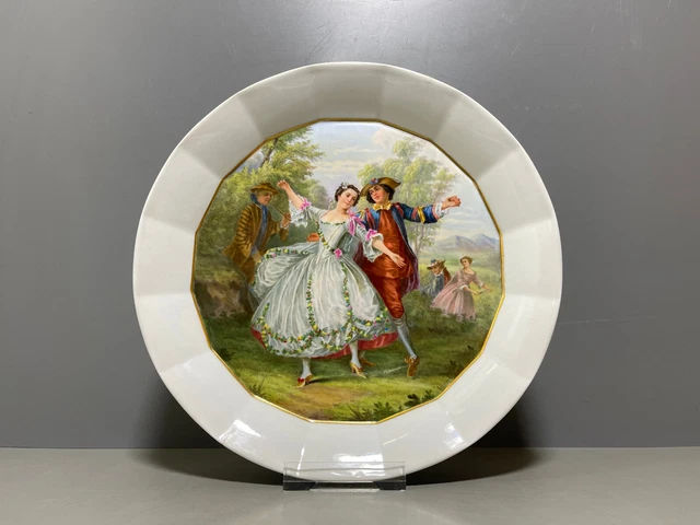 PIATTO MEISSEN WATTEAU pittura riferimento La ballerina Camargo A ...