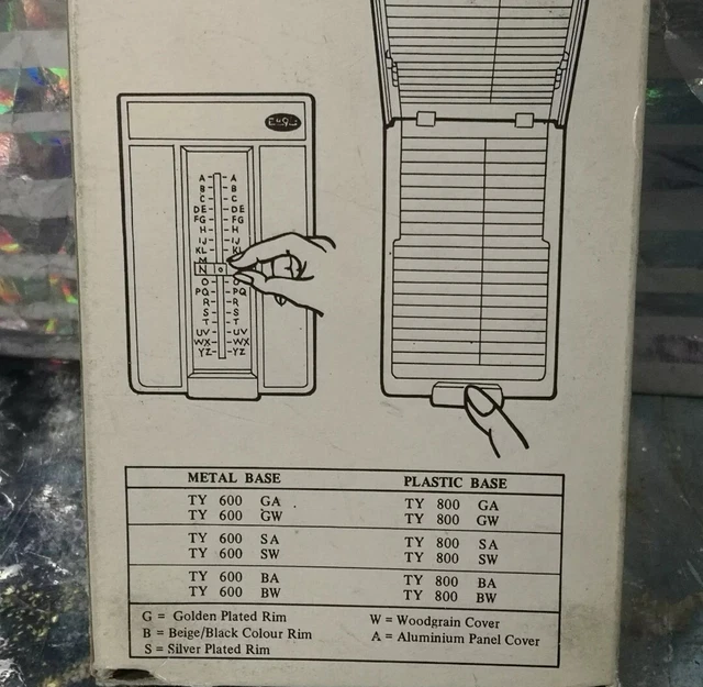 FLIP UP CONTACT Name And Numbers Index & Round Dial Telephone Red Slip ...