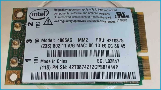 WI-FI CARTE WIFI module carte carte carte 4965AG MM2 ThinkPad T61 7661 ...