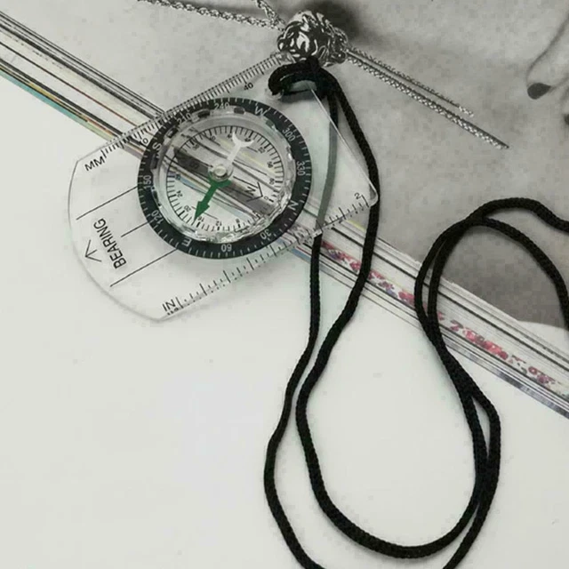 MILITARY COMPASS SCALE Ruler Baseplate Compass For Camping Hot~ Sa ...