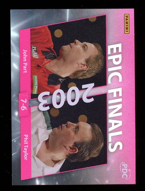 2026 PANINI PDC World Championship Darts Part Phil Taylor Pink /80 Epic ...