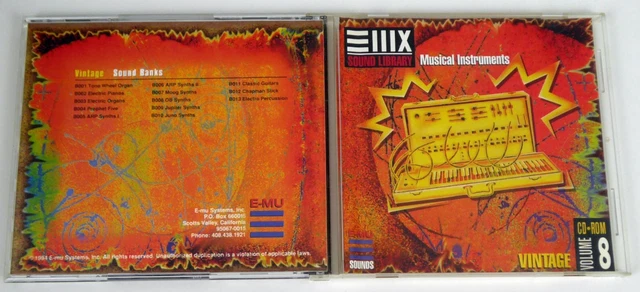EMU E-MU SAMPLER EIII-X E4 ESI32 Sound Sample CD ROM Vol. 8 Vintage EUR ...