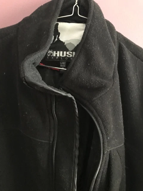 MENS HUSKI EXPLORER jacket black size L 102cm fully lined very good ...