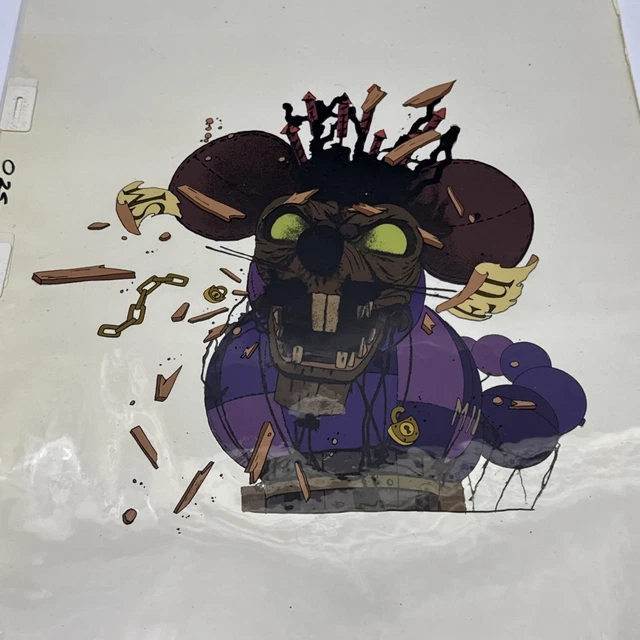 VINTAGE 1986 AN American Tail Don Bluth Animation Art Cel Giant Mouse ...