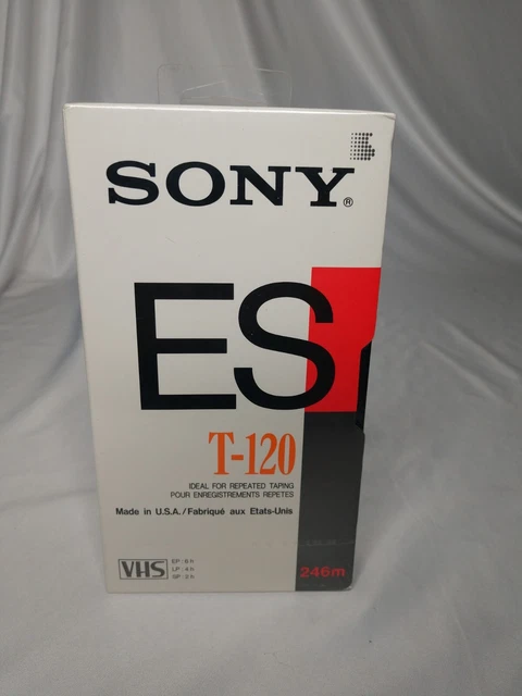 SONY ES T-120ESC Blank VHS Tape Vintage New SEALED £6.47 - PicClick UK