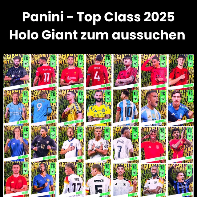 PANINI TOP CLASS 2025 - HOLO GIANT - Limited Edition - Messi,Ronaldo ...