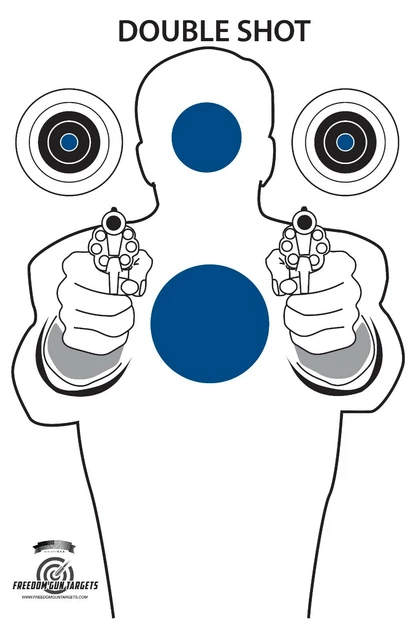 25X SHOOTING PAPER Targets For Gun Range Pistol Rifle Double Shot ...