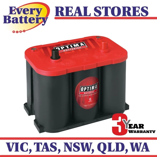 OPTIMA R34 RED top Starting AGM 12V battery 34R for 4WD and cars 4X4 ...