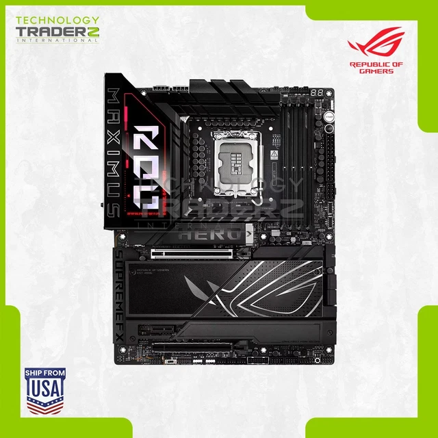 ASUS ROG MAXIMUS Z890 HERO Intel LGA 1851 DDR5 ATX Desktop Motherboard ...