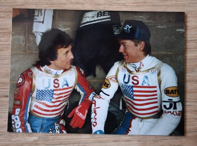 ORIGINAL 1980S SPEEDWAY Photograph - Shawn Moran & Rick Miller USA Team ...
