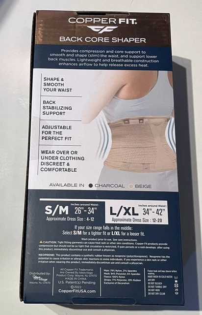 COPPER FIT CORE Shaper Beige L/XL (34"-42") - 1 Pack - New £14.50 ...