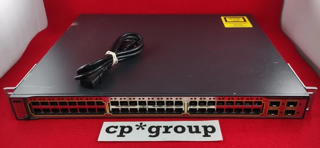 CISCO CATALYST 3750 48-Port FE PoE & 4-Port SFP Network Switch WS-C3750 ...