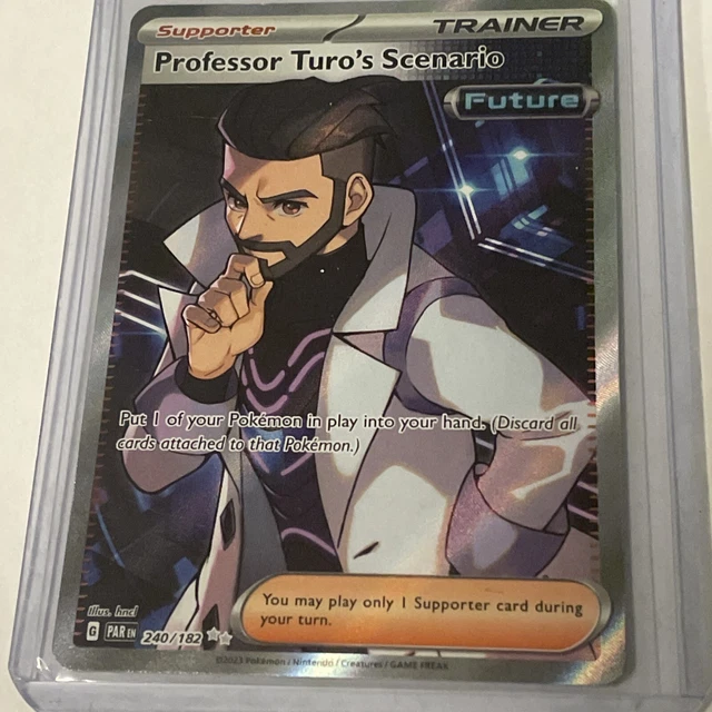 POKÉMON TCG PROFESSOR Turo's Scenario 240/182 Ultra Rare Paradox Rift ...