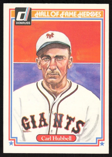 1983 DONRUSS HALL of Fame Heroes Carl Hubbell #33 New York Giants EUR 1 ...