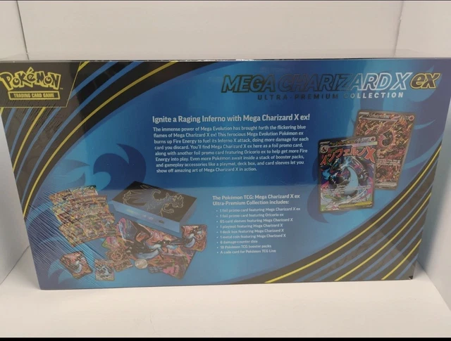 POKEMON TCG MEGA Charizard X ex Ultra Premium Box UPC Factory Sealed ...