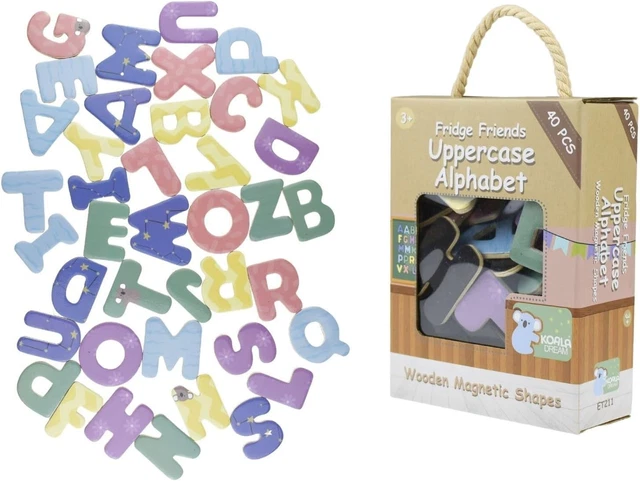 FRIDGE FRIENDS MAGNETIC Alphabet Uppercase 40PCS: Educational Fridge ...