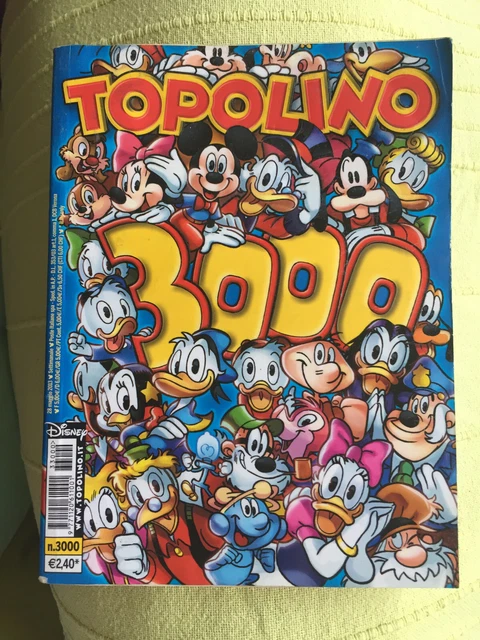 TOPOLINO N° 3000, 28 Maggio 2013. Numero Storico. Con Tavola Scomparsa ...