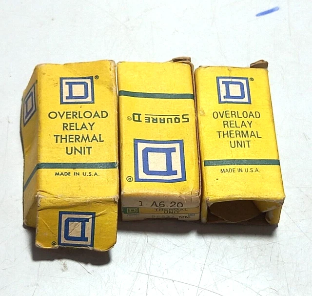 SQUARE D 1.A6.20 Overload Relay Thermal Unit A6.20 - 3PCs/Lot $109.48 ...