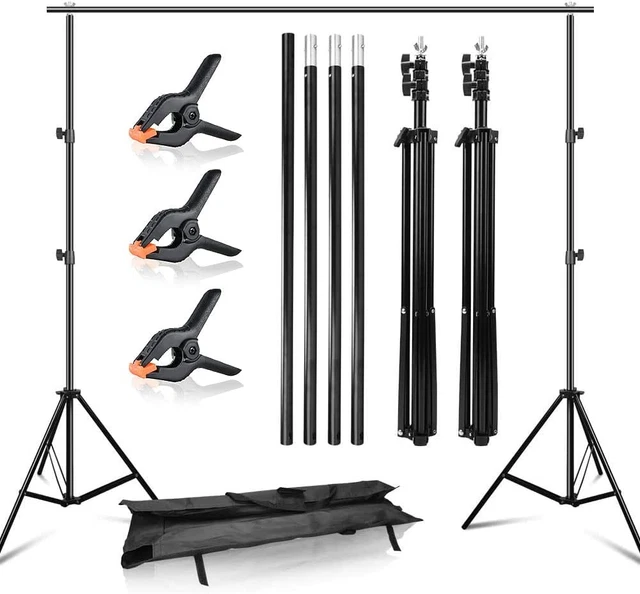 PHOTO VIDEO STUDIO Backdrop Stand 10Ft Adjustable Portable Background ...