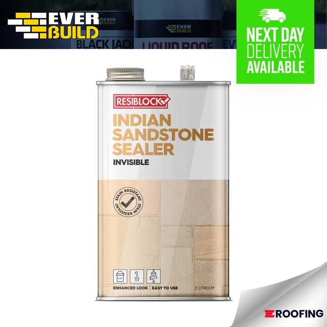 EVERBUILD - RESIBLOCK Indian Sandstone Sealer - Invisible - 5L £99.99 ...