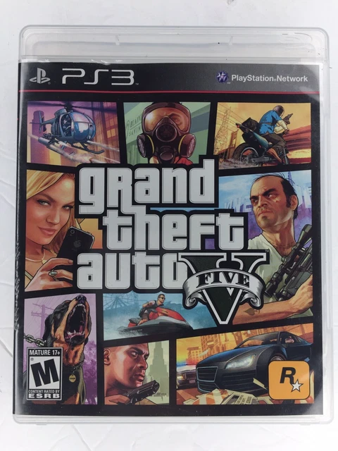 GRAND THEFT AUTO V GTA 5 Sony PlayStation 3 (PS3, 2013) COMPLETE w Map ...