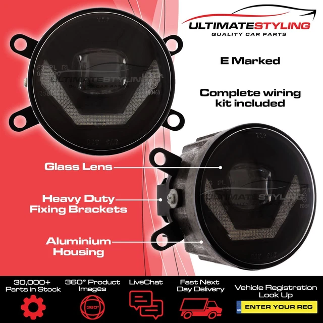 LED DRL FOG Light Upgrade Kit Ford Ranger T6 Bright White Projector ...