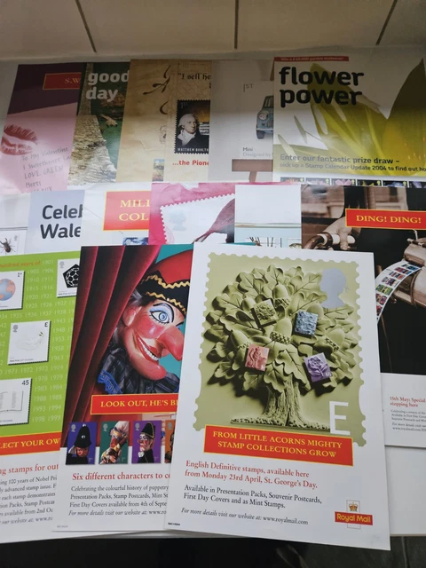 ROYAL MAIL POST Office Stamp Issue Posters 2000s x32 on A4 Paper £0.99 ...