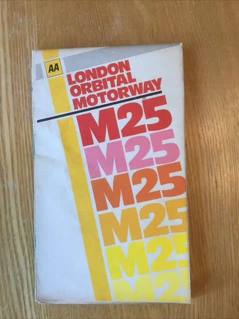 1984 AA LONDON Orbital Motorway M25 Map - 2 Miles To 1 Inch £5.95 ...
