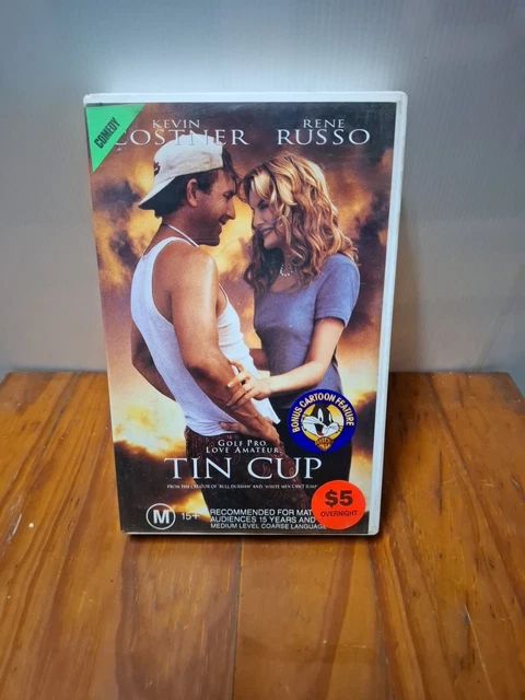 TIN CUP - VHS Kevin Costner Big Box Ex Rental With Bonus Cartoon ...