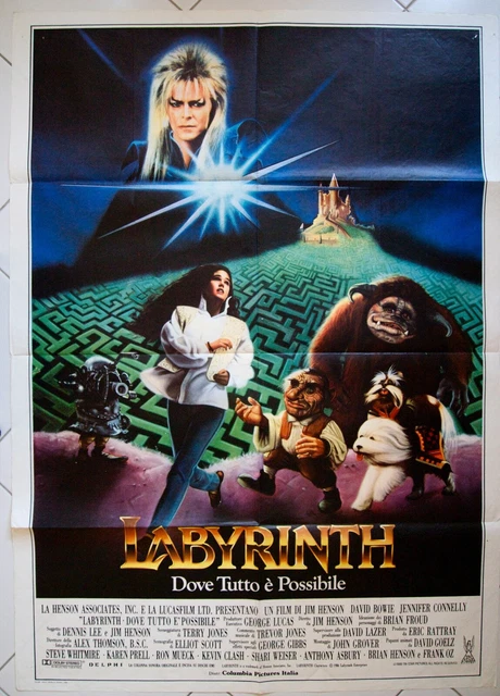 LABYRINTH 1986 ORIGINAL MOVIE POSTER DAVID BOWIE JENNIFER CONNELLY 39 ...