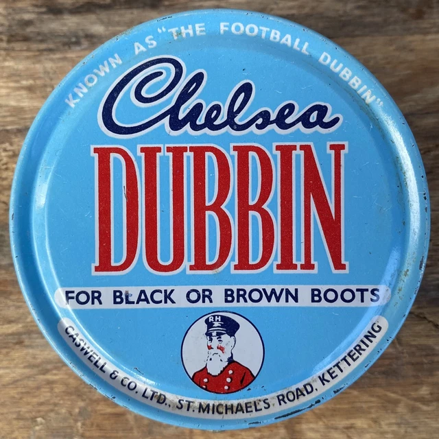 VINTAGE CHELSEA BOOT Dubbin 1.55oz/44ml Advertising Tin Contents ...