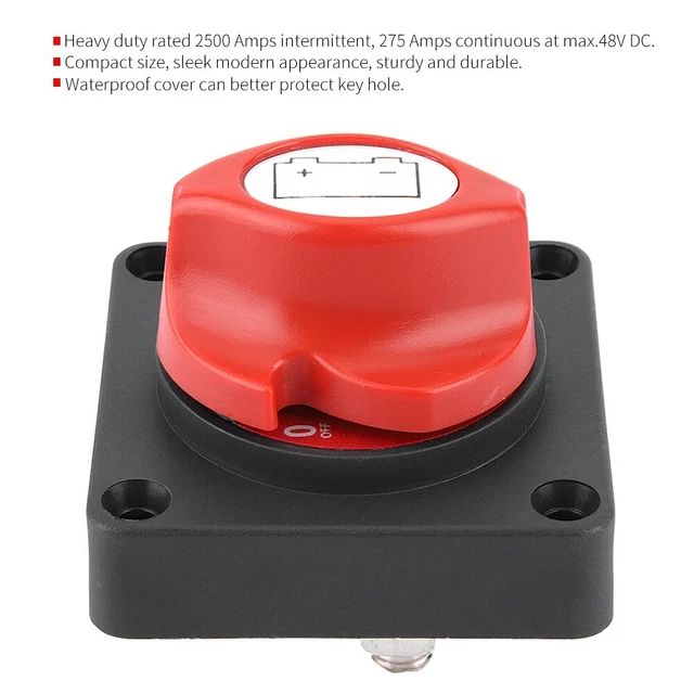 UNIVERSAL ON/OFF CAR Battery Isolator Switch For Cars/Offroad Vehicle ...