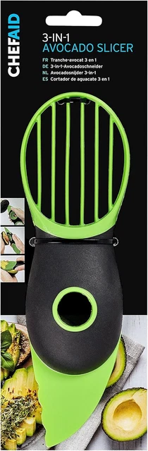 CHEF AID 3 in 1 Avocado Tool, Essential Gadget for Cutting, De-Stoning ...