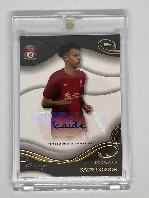 TOPPS LIVERPOOL LINEAGE 2022/23 Kaide Gordon Autografo EUR 11,62 ...