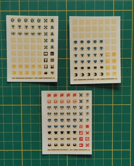 WARHAMMER 40K/40000 : Space Orks decal / décalcomanies / transfer sheet ...