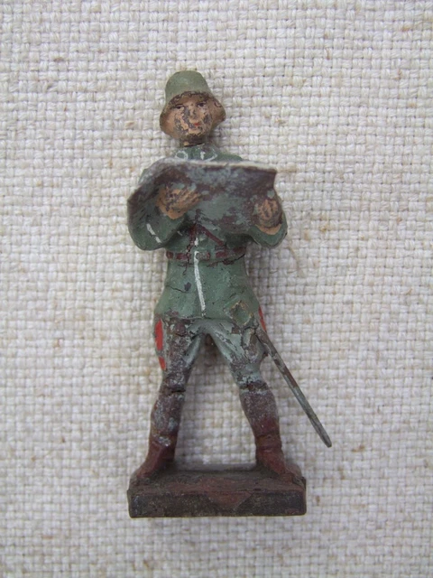 LINEOL MASSEFIGUR WW2 WK2 Soldat Offizier Karte Wehrmacht Säbel EUR 22 ...