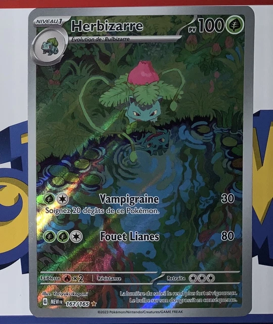 CARTE POKÉMON 151 Herbizarre AR SECRETE 167/165 - Ecarlate & Violet EV3 ...