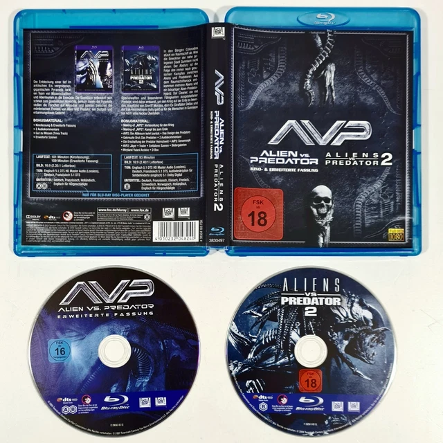2-BLURAY EXTENDED CUT AVP ALIEN vs. PREDATOR 1 & 2 dt. Science Fiction ...