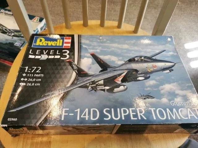 REVELL 03960 F-14D Super Tomcat Grumman Military Jet Plastic Model Kit ...