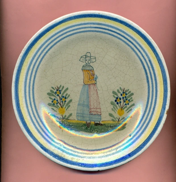 ANCIENNE ASSIETTE QUIMPER Signee Pb - Pouplard Beatrix - ( Vers 1920 ...